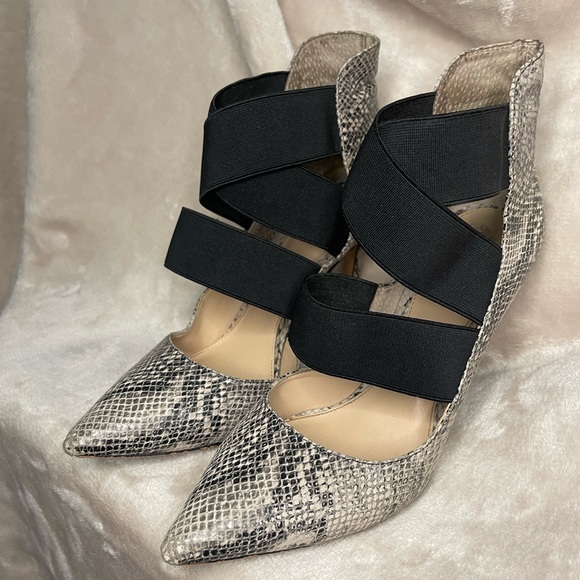 Shoes | Vince Camuto Strappy Printed Heels | Poshmark